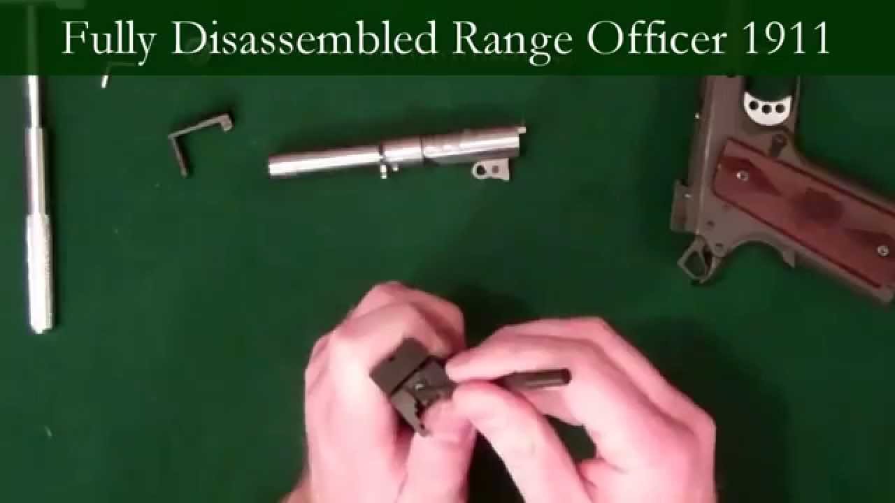 Fully Disassembled Range Officer 1911 (three videos made into one ...