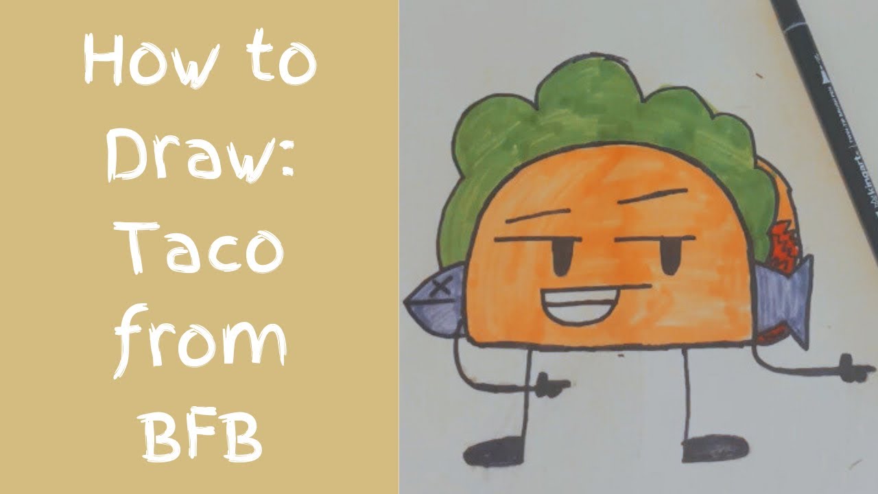 How to Draw: Taco from BFB - YouTube