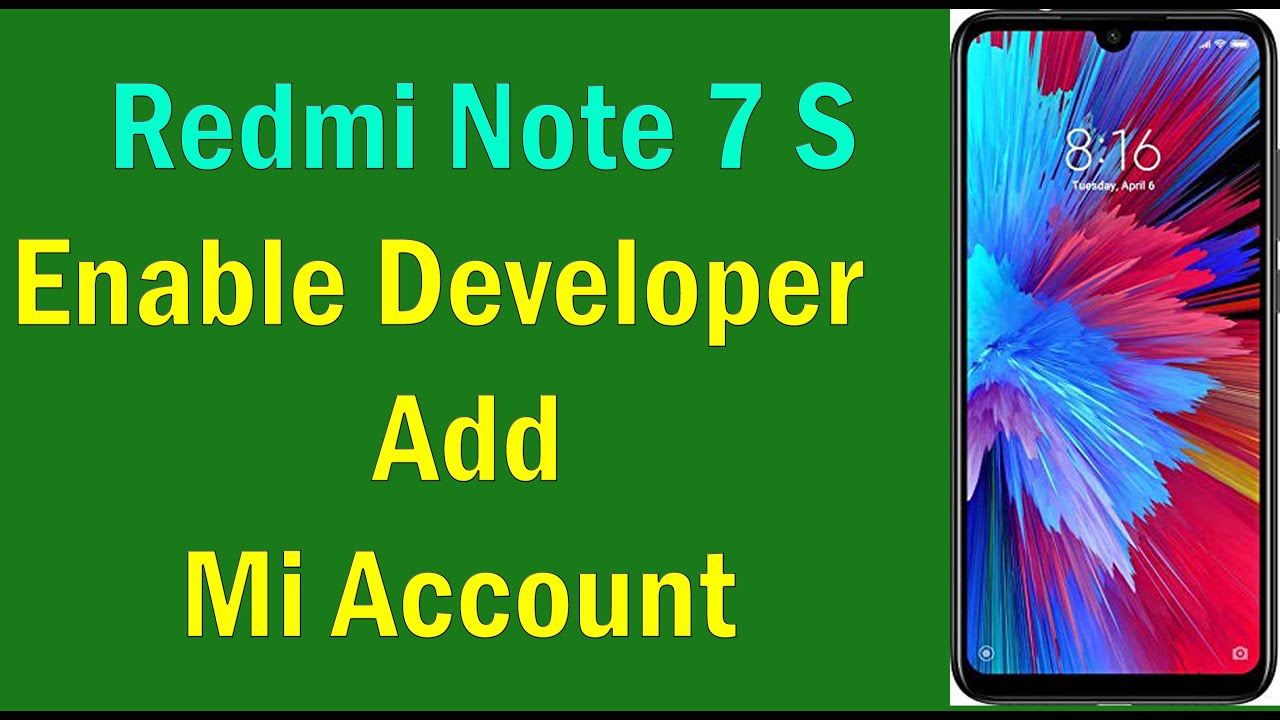 Enable developer options on your Redmi Note 7s: : How to enable ...