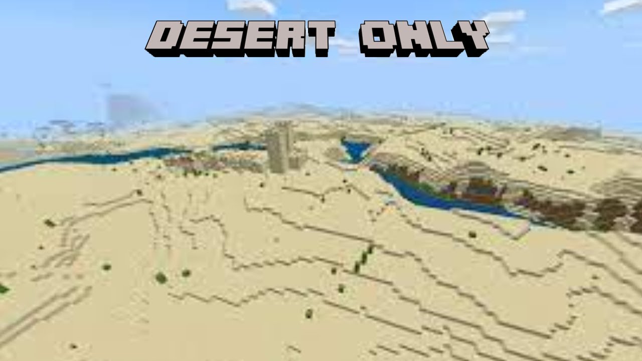 Minecraft Hardcore Desert Only World - YouTube