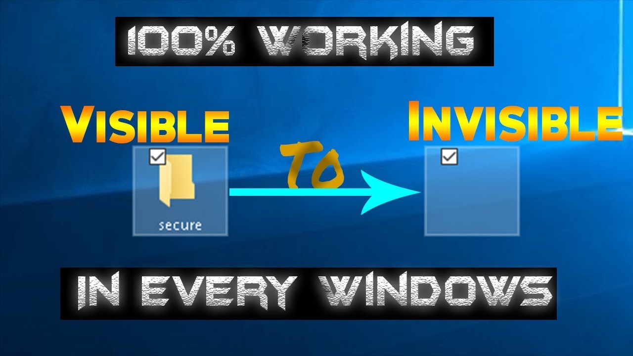 How To Make A Folder INVISIBLE In Any Windows YouTube How To Make A Folder INVISIBLE In Any Windows YouTube