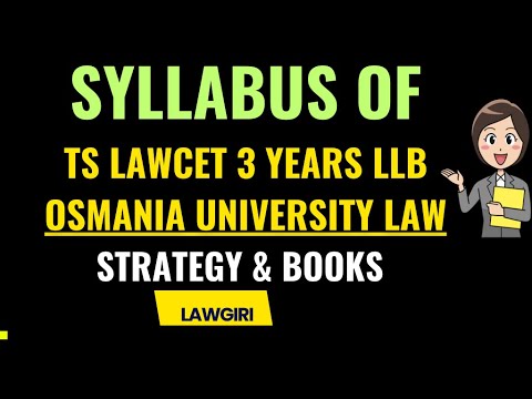 TS LAWCET 3 years LLB Syllabus|Osmania University LLB Syllabus, Books ...