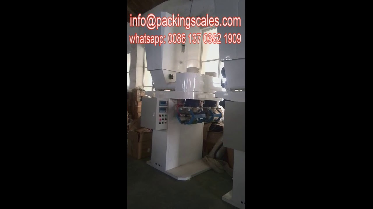 automatic filling packing machine for 25kg 50kg bags - YouTube