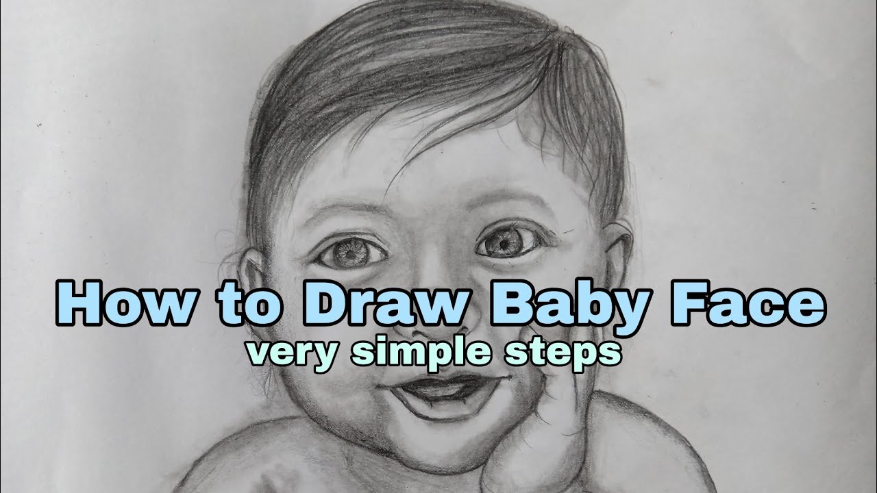 #OmkarArt ///How to draw baby face/// easy step///learn to baby face ...