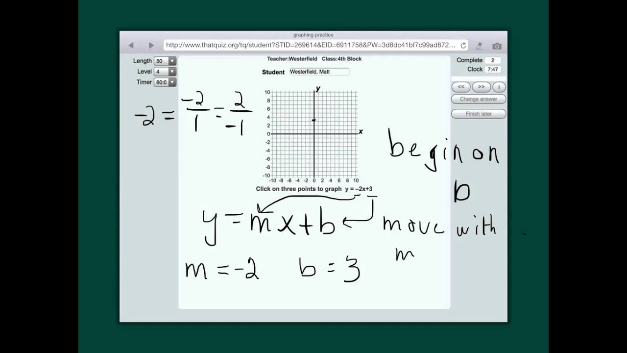 using ThatQuiz for graphing - YouTube