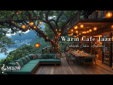 Lakeside'da Sıcak Kahve ve Bahar Caz☕ Rahatlamak için Nazik Caz Melodileri ile Rahatlatıcı Açık H...