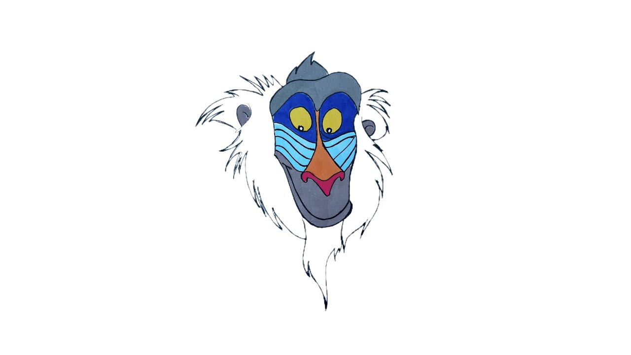 How to Draw Rafiki from Lion King – Effortless Drawing Lesson - YouTube