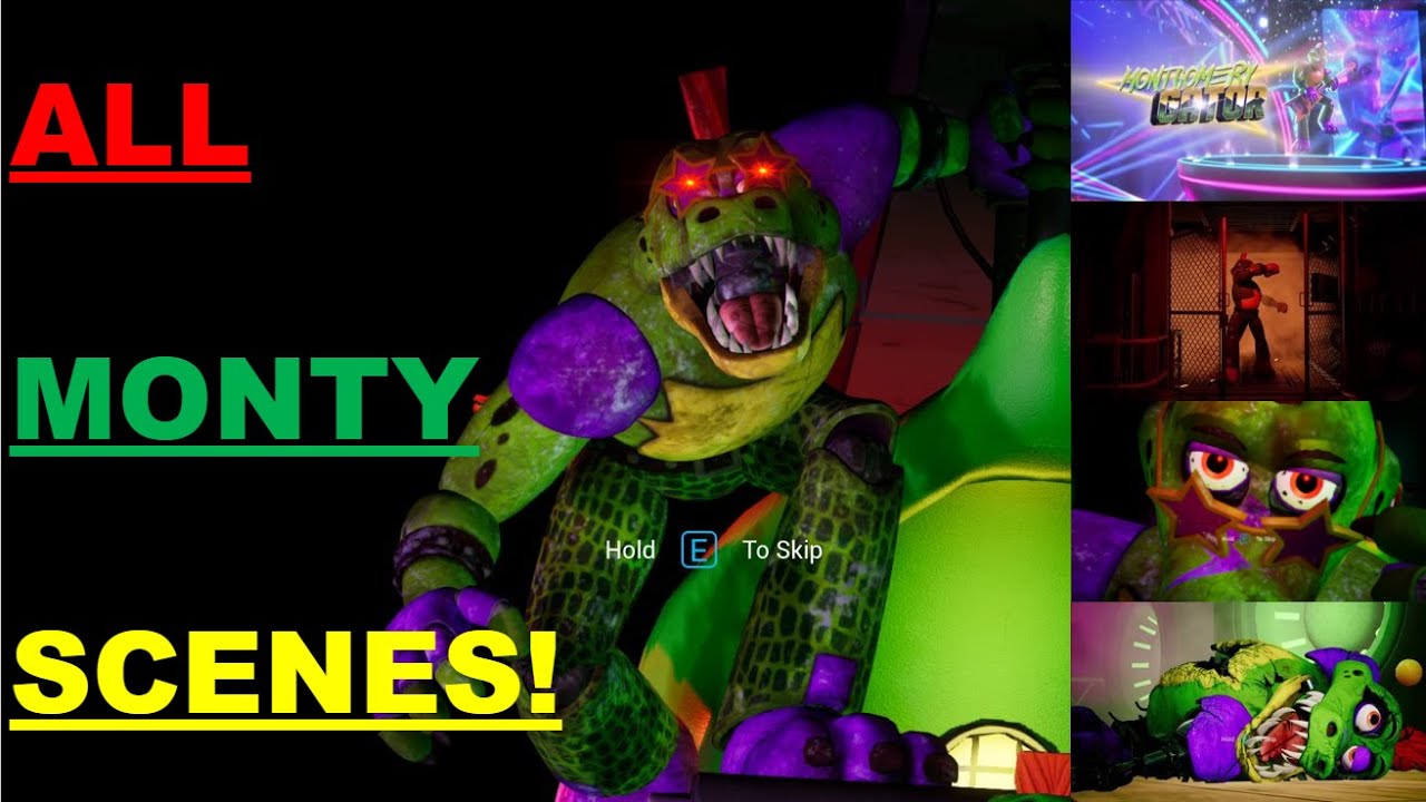 All Monty Cutscenes/Main Appearances! (FNAF SB) - YouTube