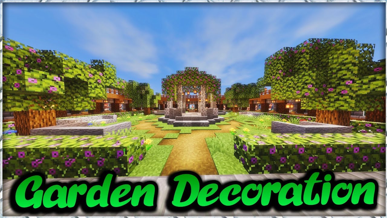 Beautiful Garden Design // Villager Trading Hall Edition! #minecraft ...