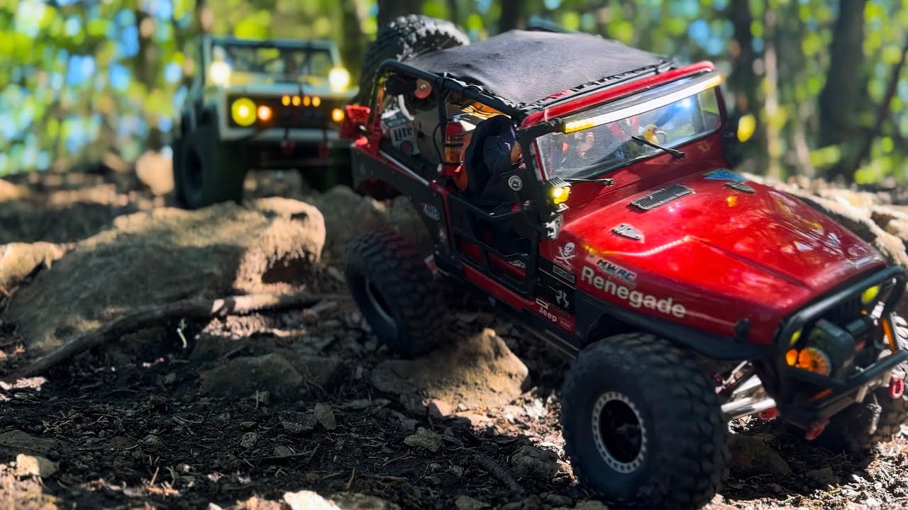 CJ7 vs Early Bronco! SCX10III cinematic - YouTube