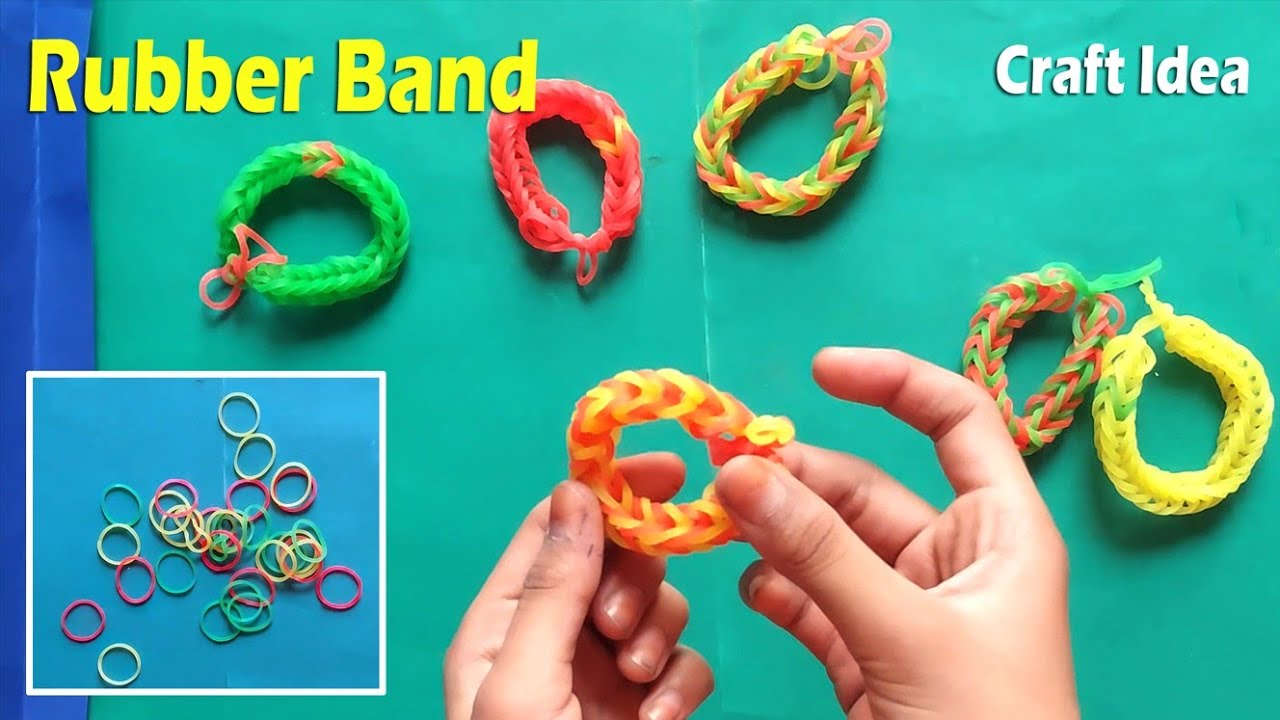 How to make rubber band | craft work ideas - YouTube