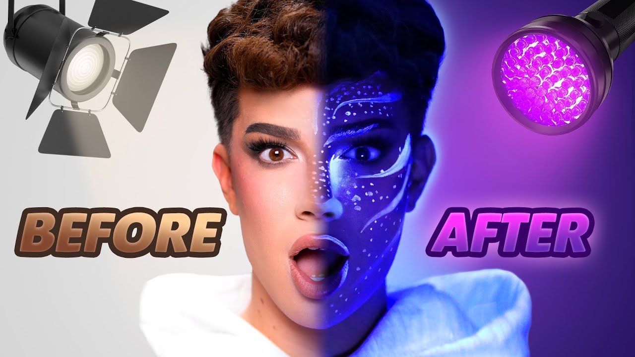 I Tried INVISIBLE BLACKLIGHT Makeup! 💡 - YouTube
