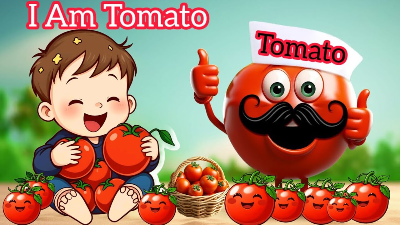 Hola, I Am Tomato 🍅 | I Am Red Tomato | Educational cartoons For ...