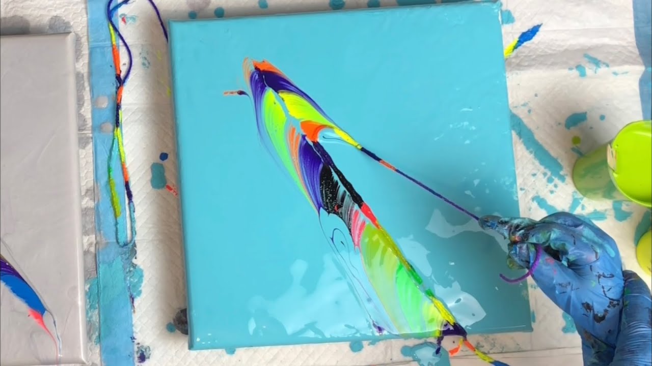 Easy Fluid Art for Kids! Paint with me! #stayhome - YouTube