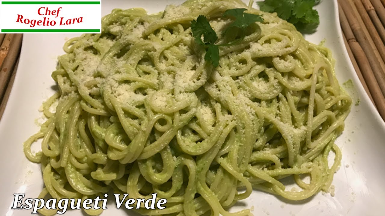 spaghetti verde receta