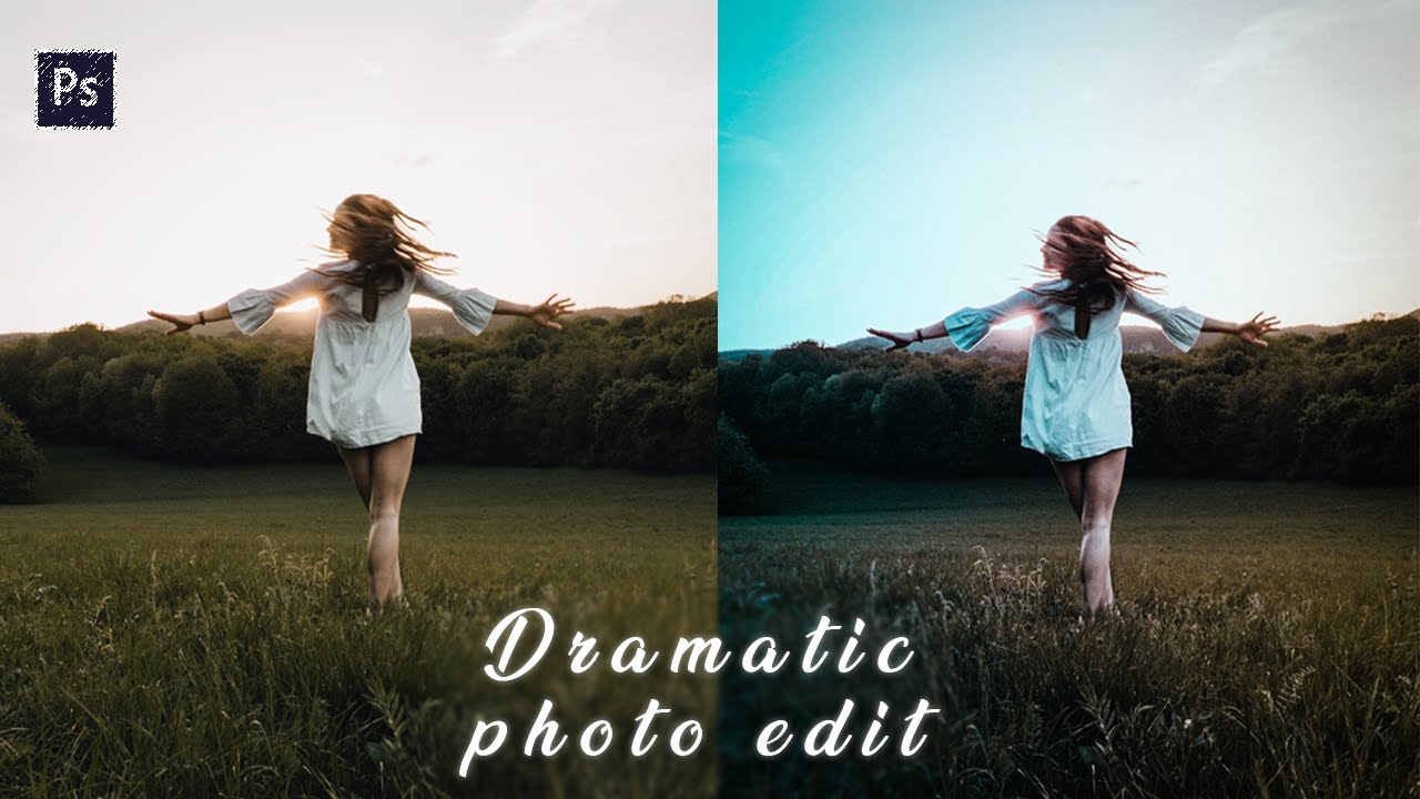 Dramatic color photo editing in photoshop - YouTube