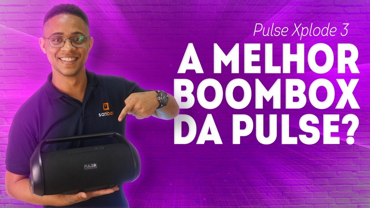 CAIXA DE SOM PORTATIL BLUETOOTH PULSE XPLODE 3 SP606 - BOOMBOX com Graves Mácios e Som de ...