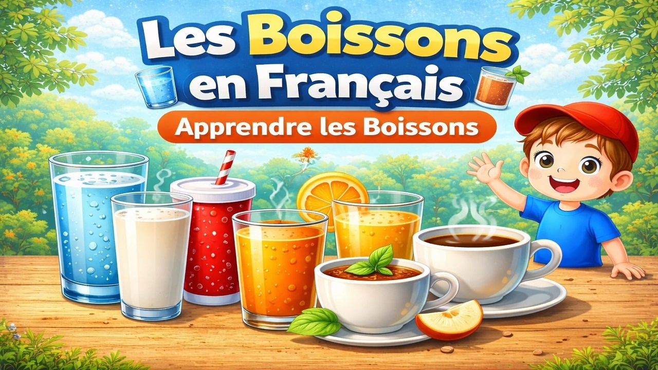 Les Boissons en Français 🥤 | Apprendre les Boissons pour Enfants ...