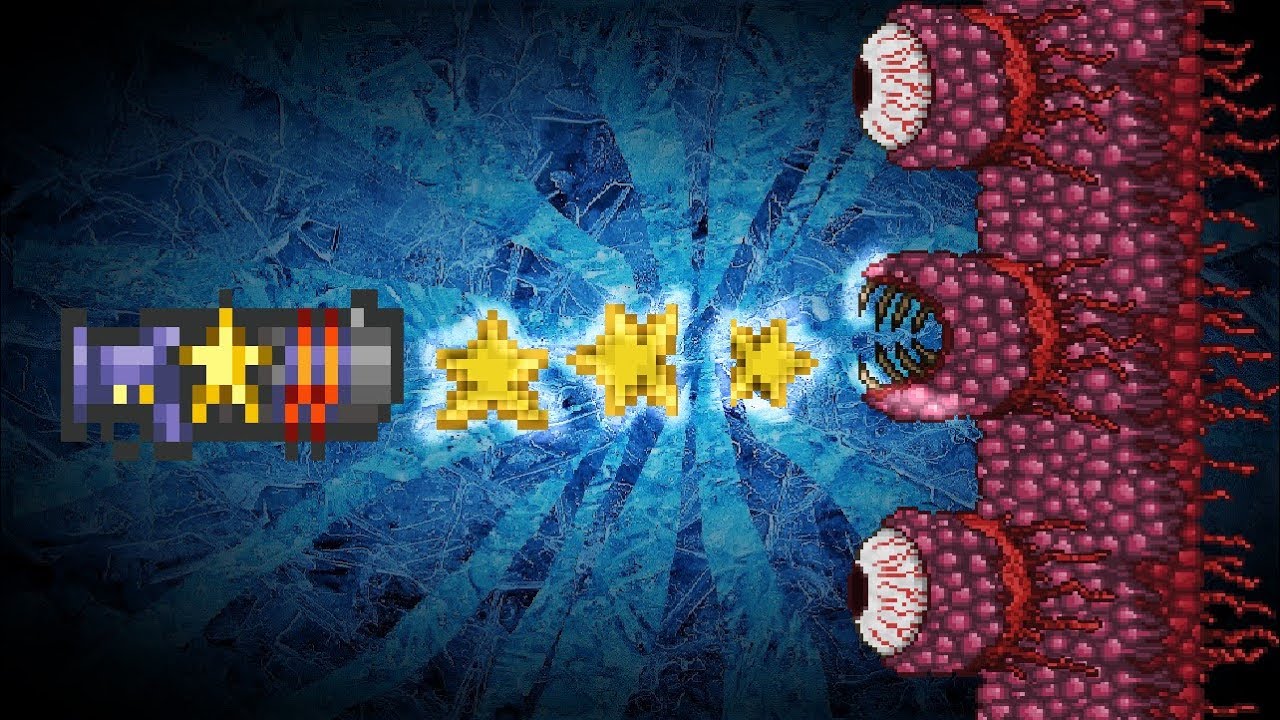 Terraria star cannon vs wall of flesh - YouTube