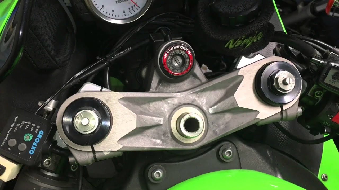 ZX6R Helibars Install - YouTube