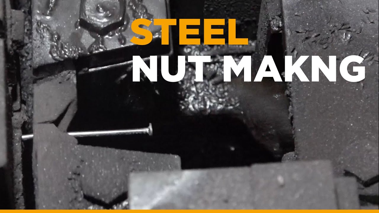 Steel nut-making factory - YouTube