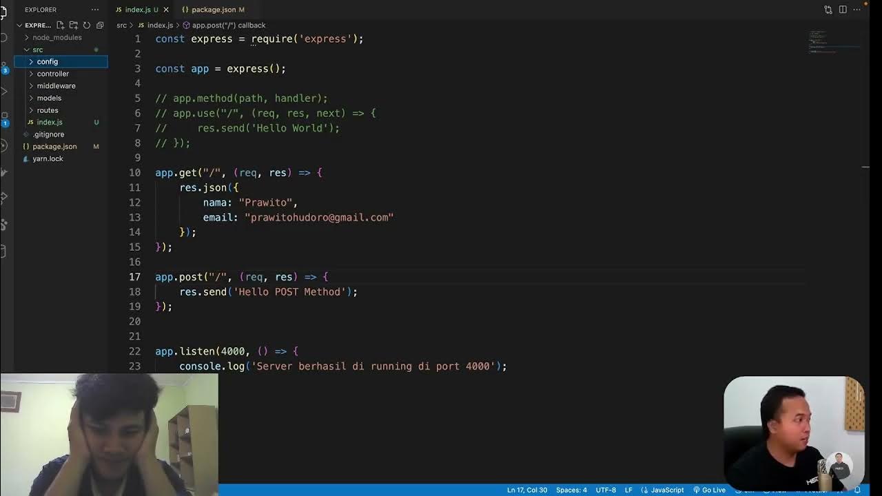 Tugas Menyimak Vidio Pertemuan 11 - Basic REST API dengan Express JS ...