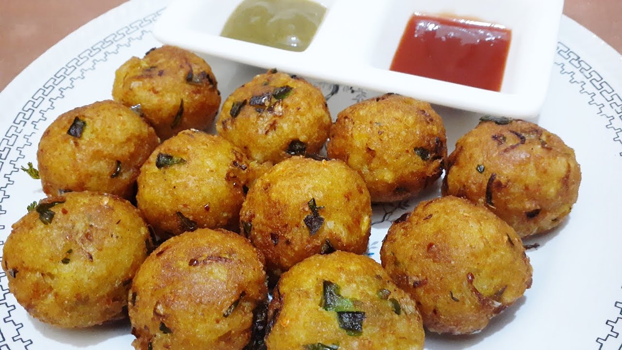 Vegetable poha balls snacks with khana khazana - YouTube
