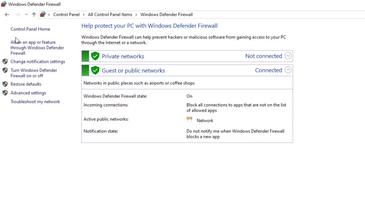 How to Allow Remote Desktop Connection through Firewall in windows 10 ...