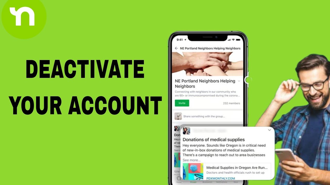 How To Deactivate Your Account On Nextdoor App - YouTube