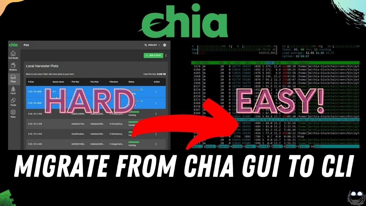 Chia Mining: Migrate from GUI to CLI in 4 Easy Steps - YouTube
