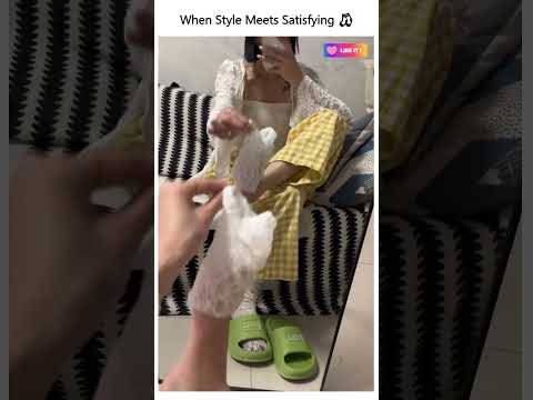 Satisfying Sock Removal ✨ Chic Color Combo That Slays 💅🧦 #chictoes #highheels #glamlooks #glamheels