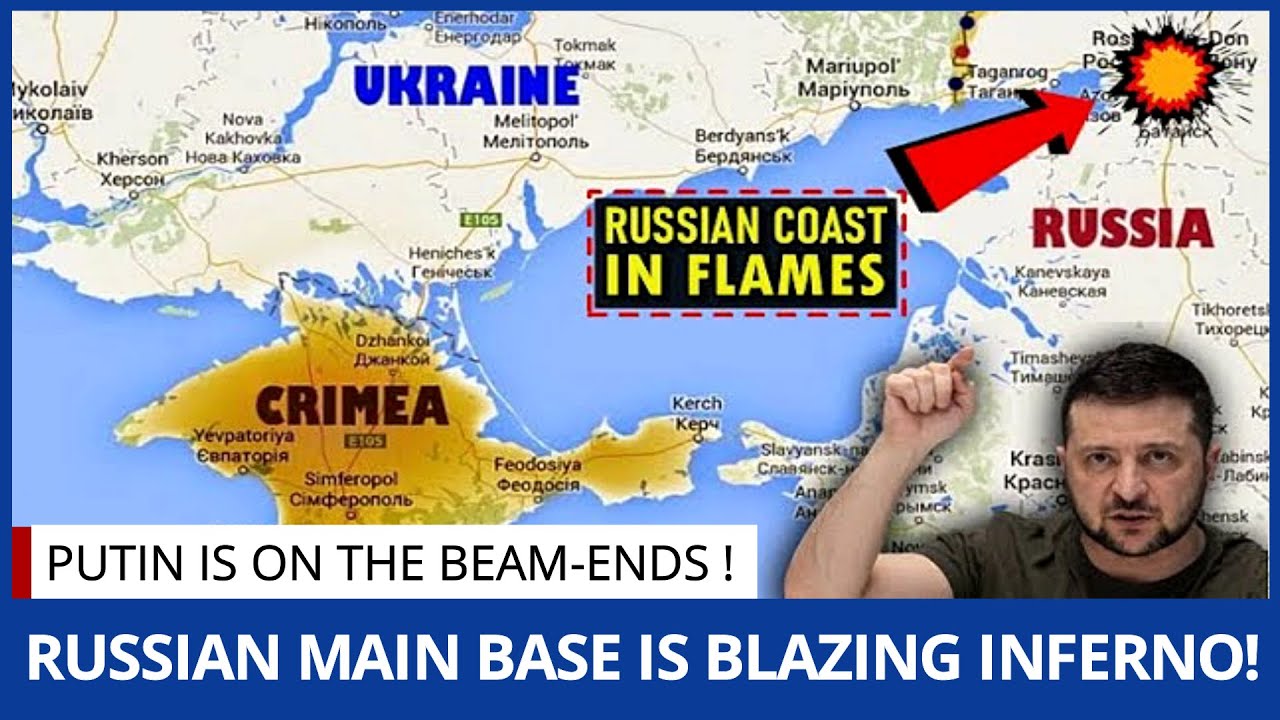 Putin is on the beam-ends: the Russian main base is a raging inferno ...