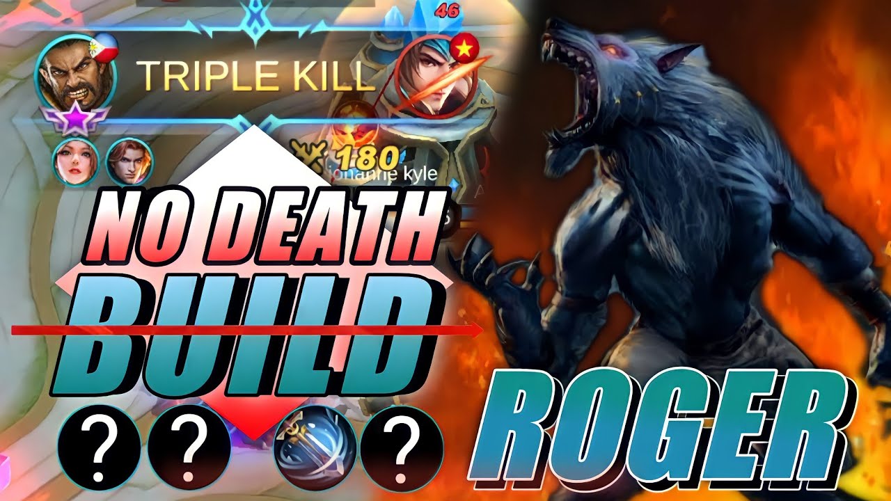 NO DEATH BUILD, ROGER JUNGLE ROTATION | ROGER GAMEPLAY | MLBB - YouTube