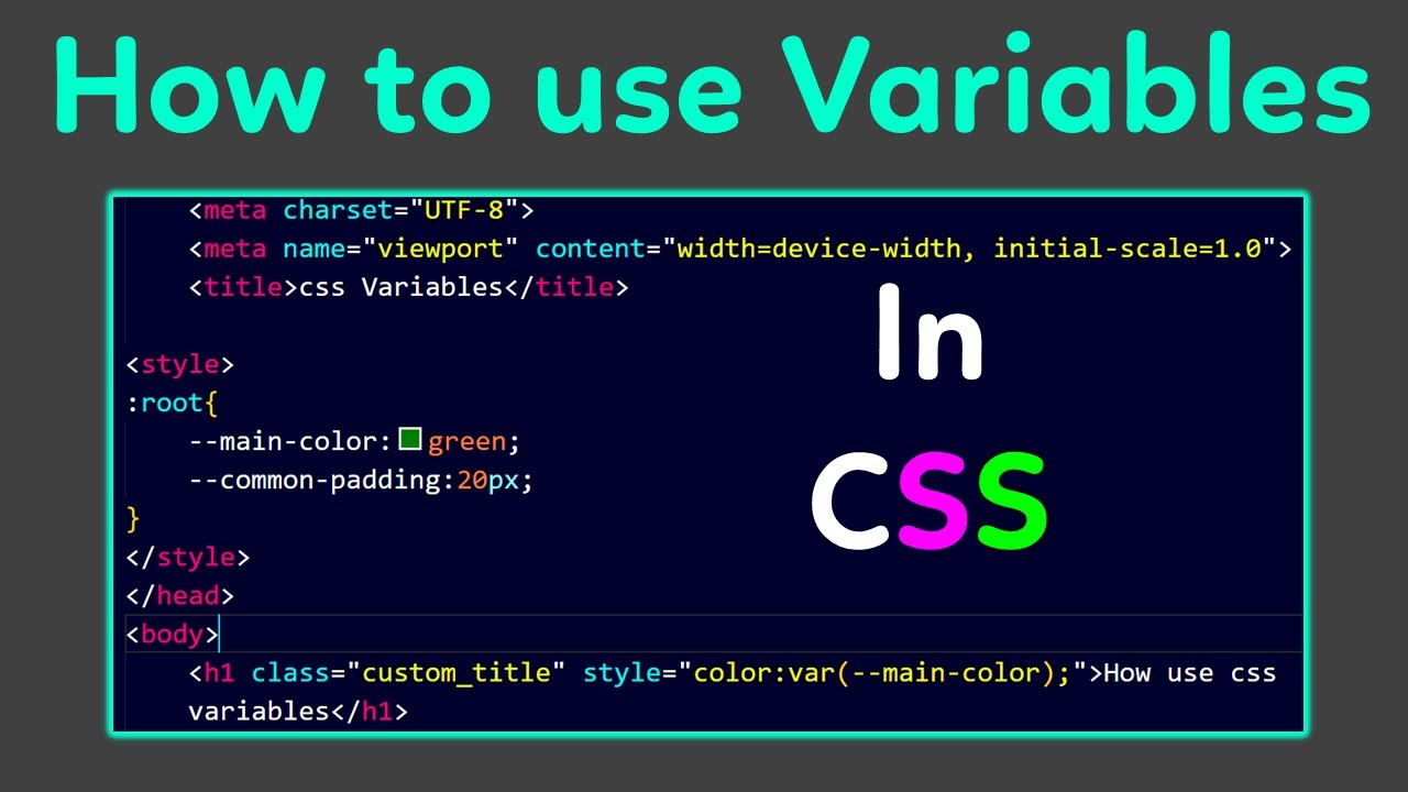 How To Use Css Variable In Your Html Page Css Me Variable Kaise Use 2328