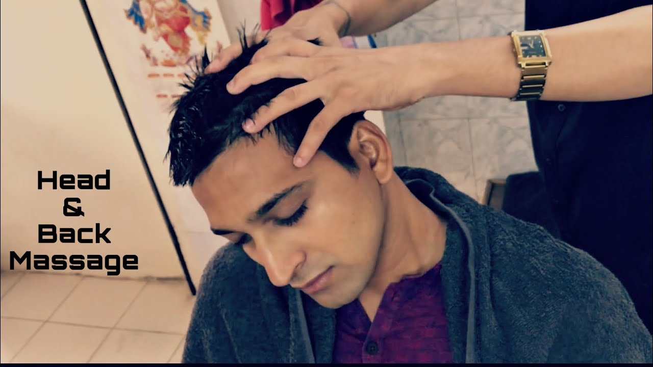 The Great Indian Head & Back Massage by S.Vijay (Hands) | Indian Barber ...