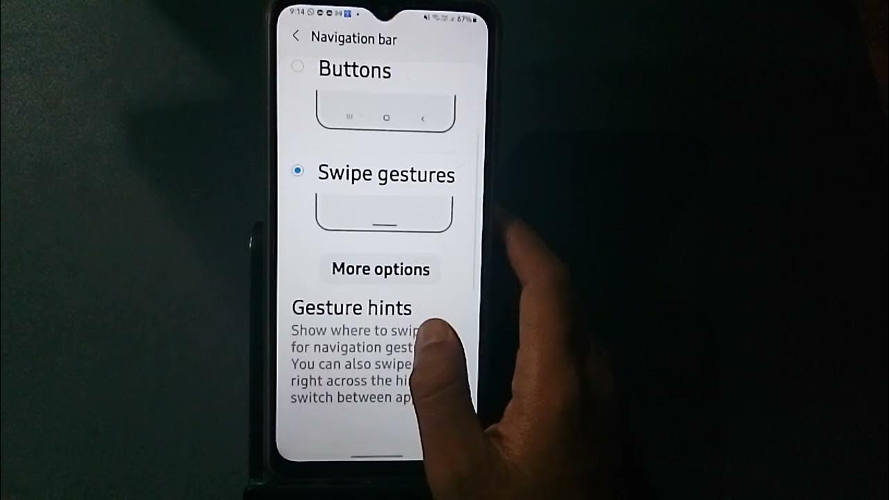 samsung A13 swipe gesture setting, how to set full screen gesture, navigation setting - YouTube