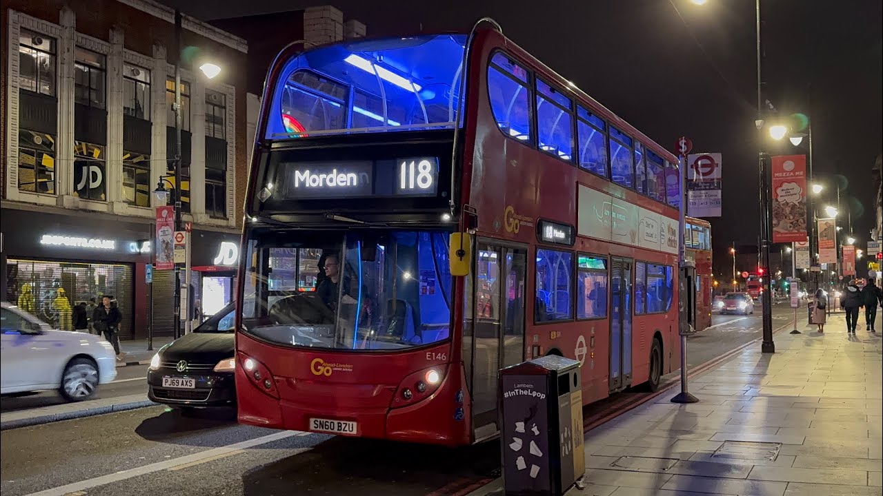 [Last Day] London Buses Route 118 From Brixton to Morden - YouTube
