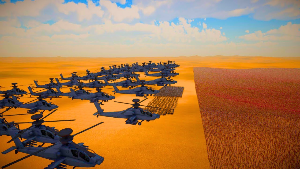 Zombiegirl 8,000,000 VS Apache Helicopter 50 HMG TRUCK 200Ultimate Epic Battle Simulator 2 ...