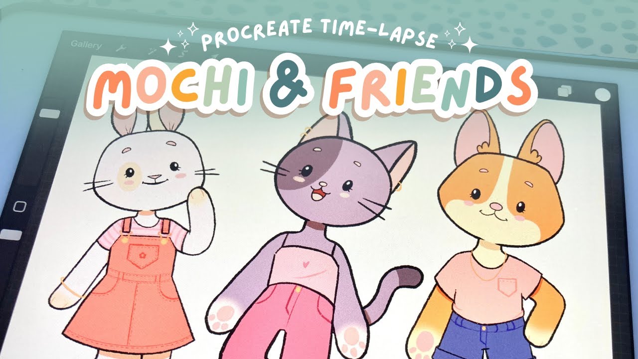 The Cutest Characters I've Ever Designed... | PROCREATE TIME-LAPSE ...