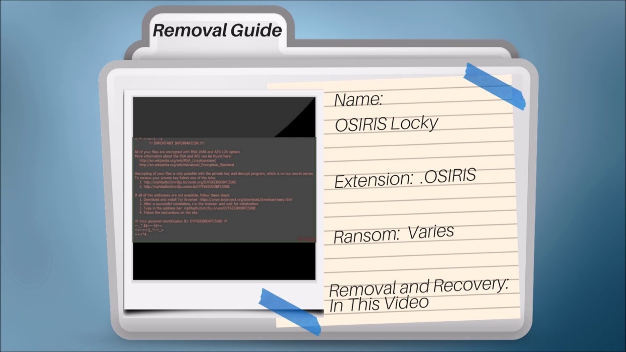 Remove Osiris Virus (Locky Ransomware) from Your Computer - YouTube