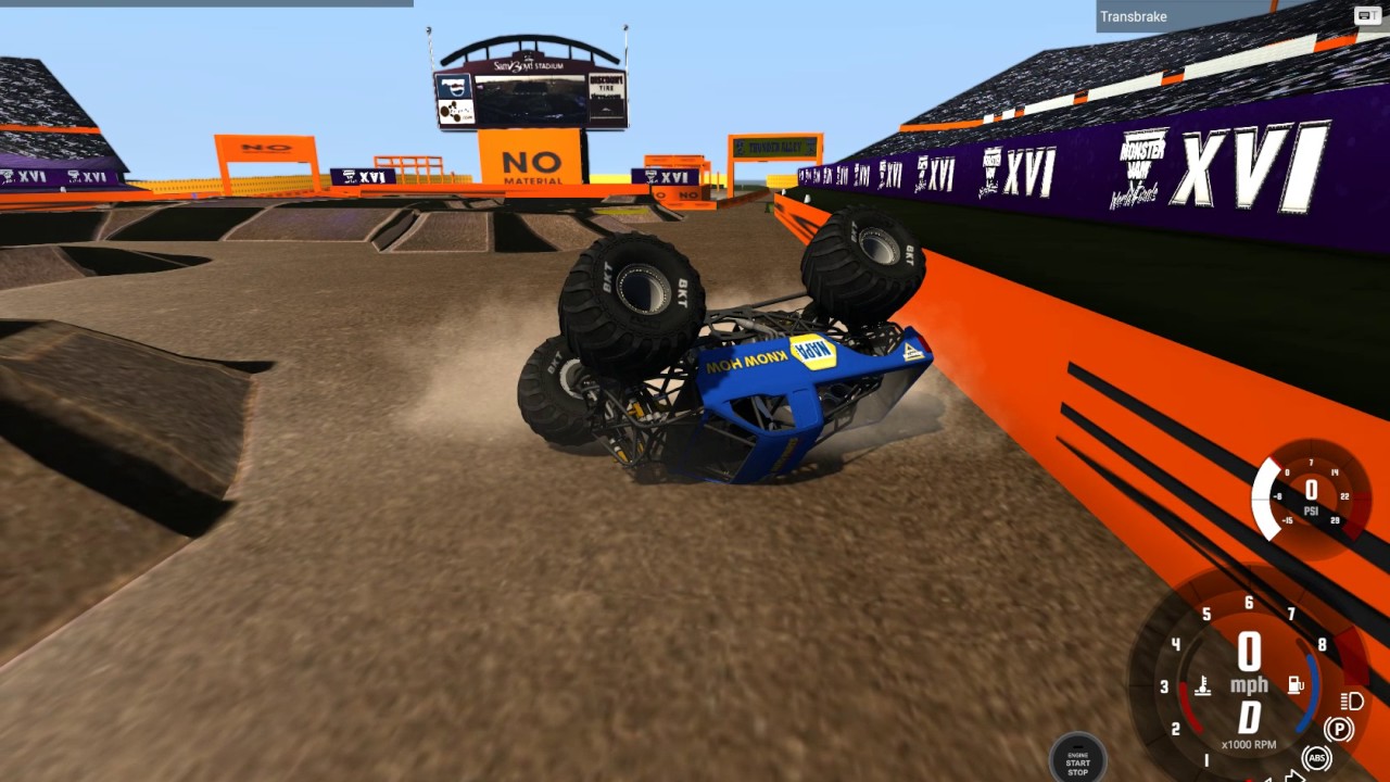 BeamNG.drive monster jam: Wf16 Freestyle part 2 of 4 - YouTube