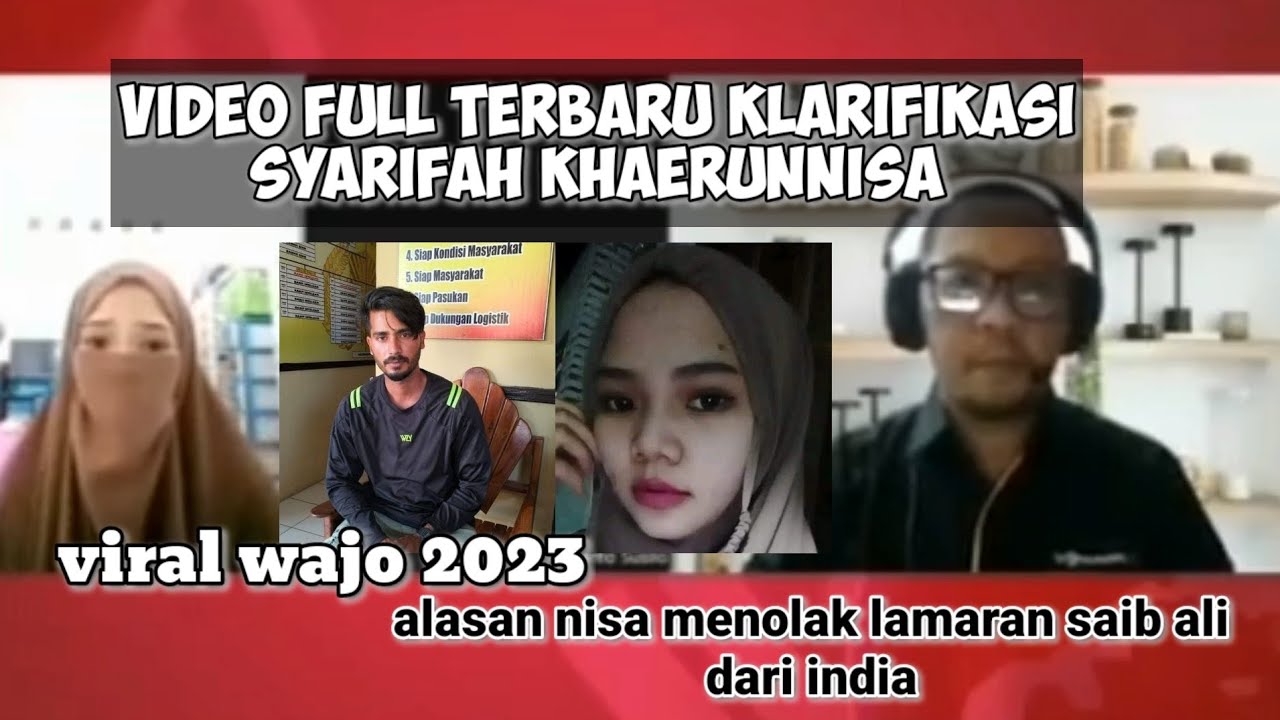 VIRAL WAJO||VIDEO FULL KLARIFIKASI SYARIFAH MENOLAK LAMARAN SAAD ALI - YouTube