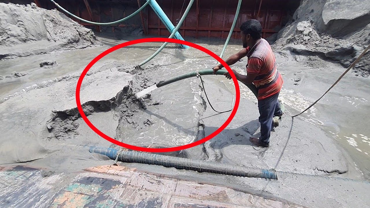 Relaxing sound and cool video sand unload by strong drager machine and ...