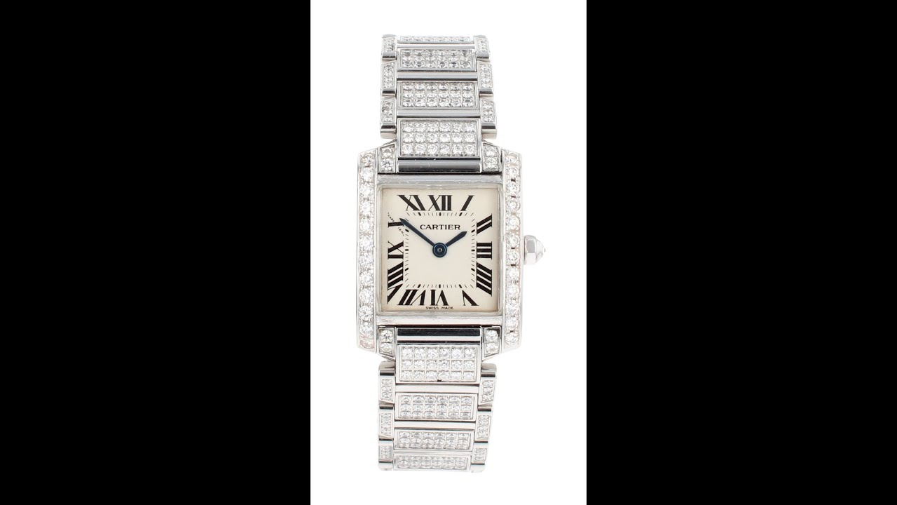 Cartier Custom Tank Pre Owned Watch Ref 2384 - YouTube
