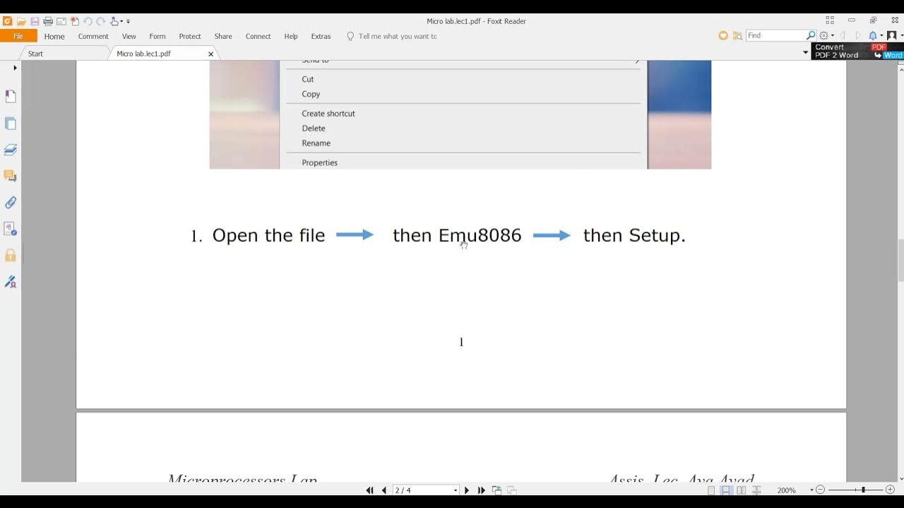 Microprocessors Lab. - Lec.1 - install emu8086 program - YouTube