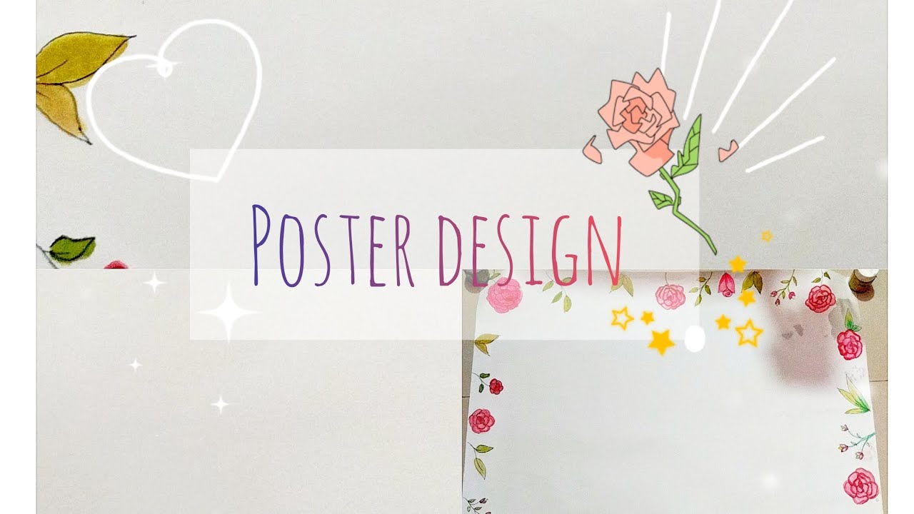 Easy Beautiful Poster Design||Aesthetic Poster Design - YouTube