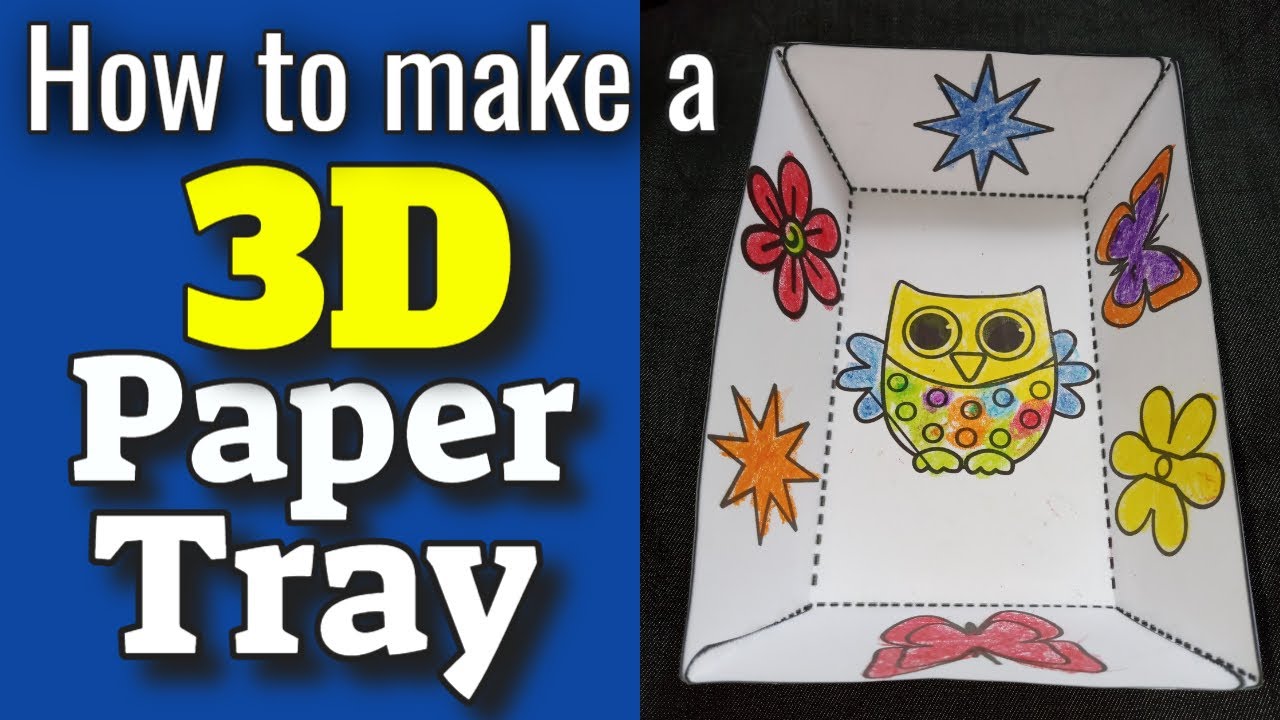 how to make a paper tray - YouTube