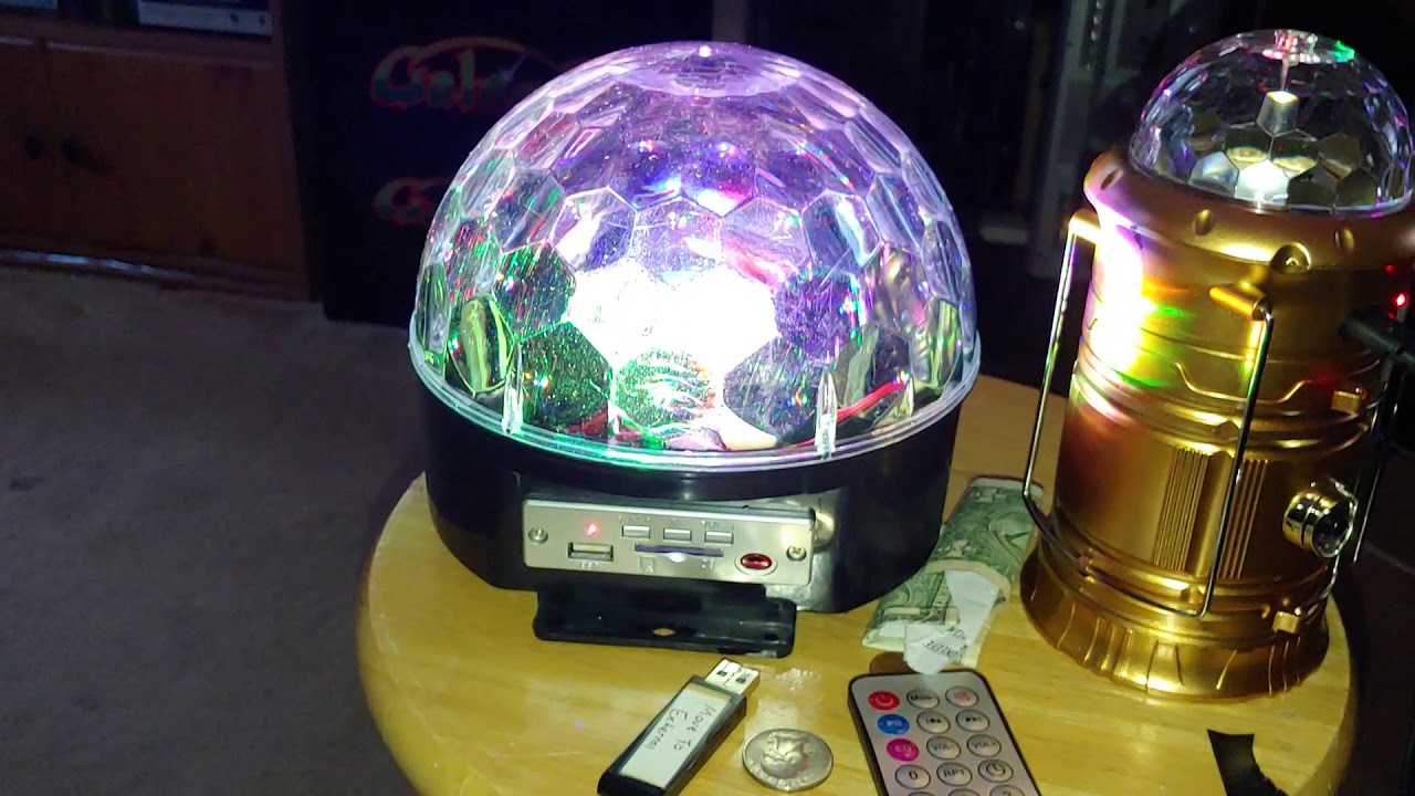 Update vid of the LED magic ball light - YouTube