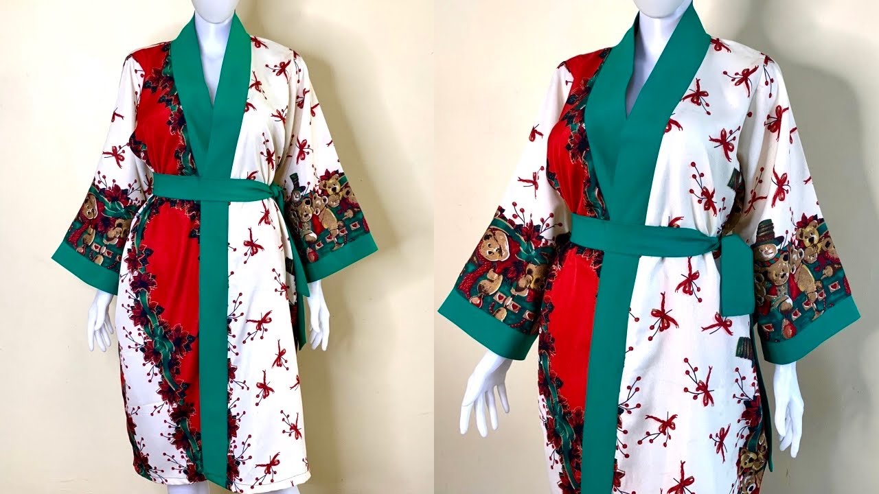 How To Make The TRENDY Flare Kimono Jacket..(Cutting And Stitching ...