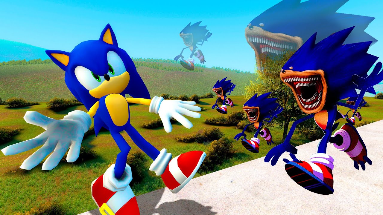 Shin Sonic Tapes Nextbots in Gmod - YouTube